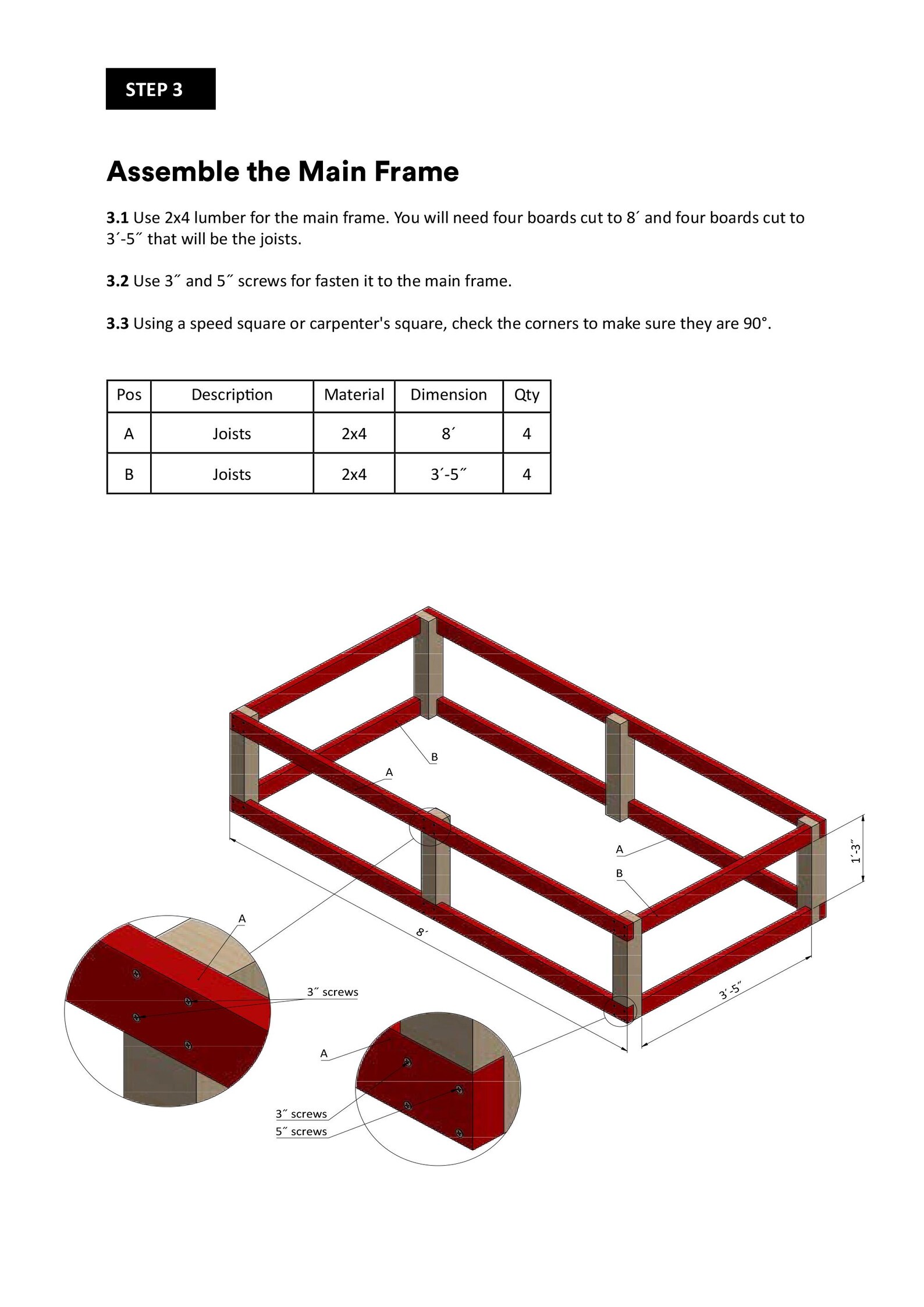 4x8 Raised Planter Box Plans PDF: DIY Garden Bed Assembly Guide - Etsy