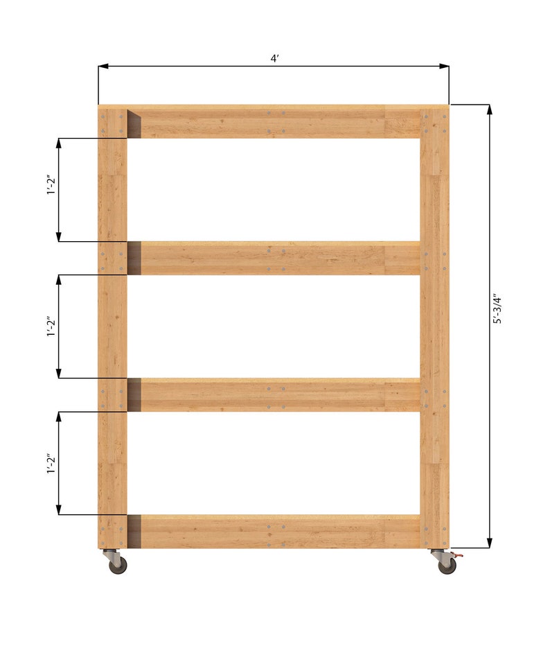 2x4 Movable Garage Shelves Plans PDF - Etsy
