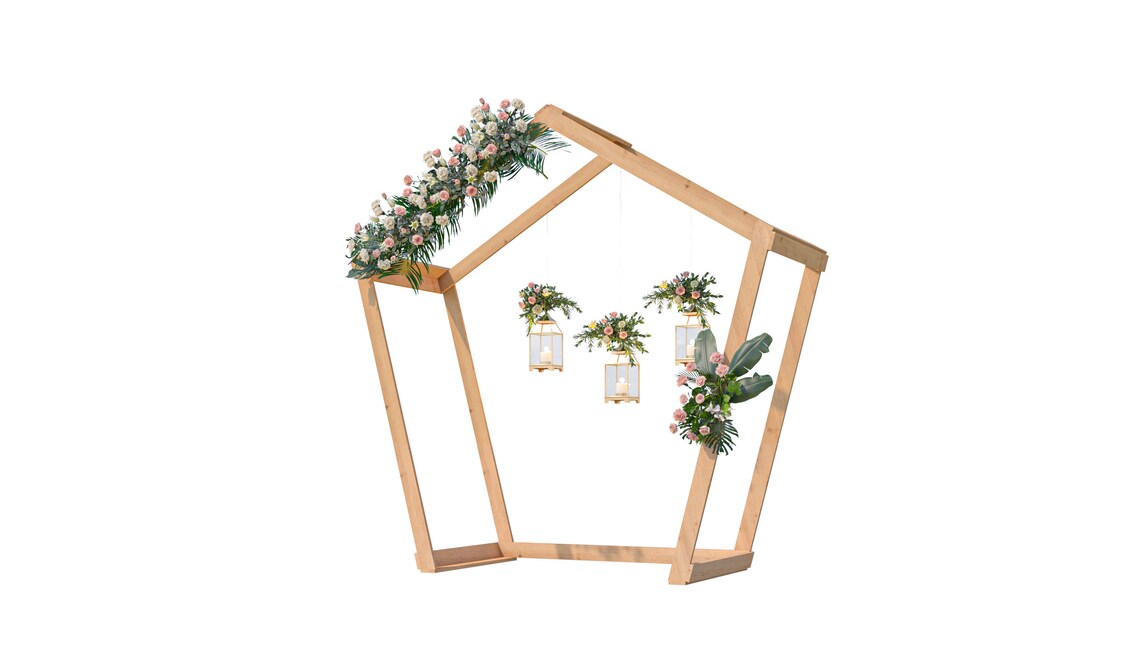 DIY Pentagon Frame Wedding Arch Plans for Wedding Decoration (PDF ...