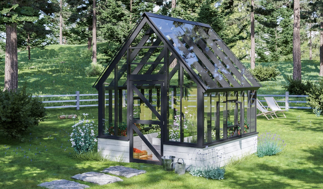 DIY Greenhouse Plans With Raised Garden Beds - Etsy