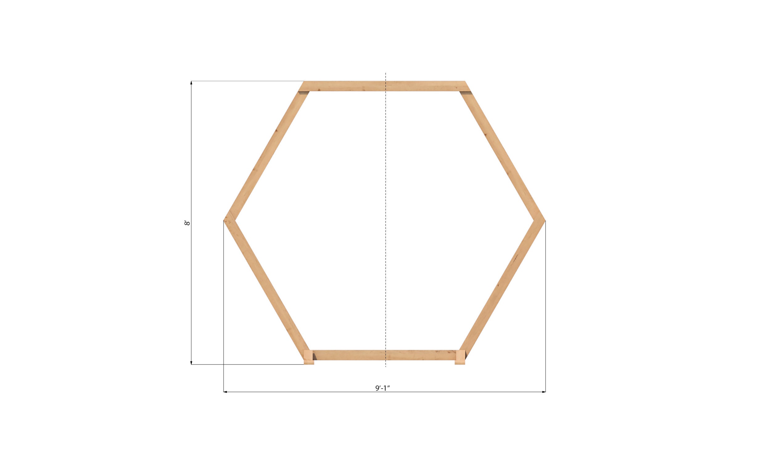DIY Hexagon Frame Wedding Arch Plans for Wedding Decoration (PDF ...