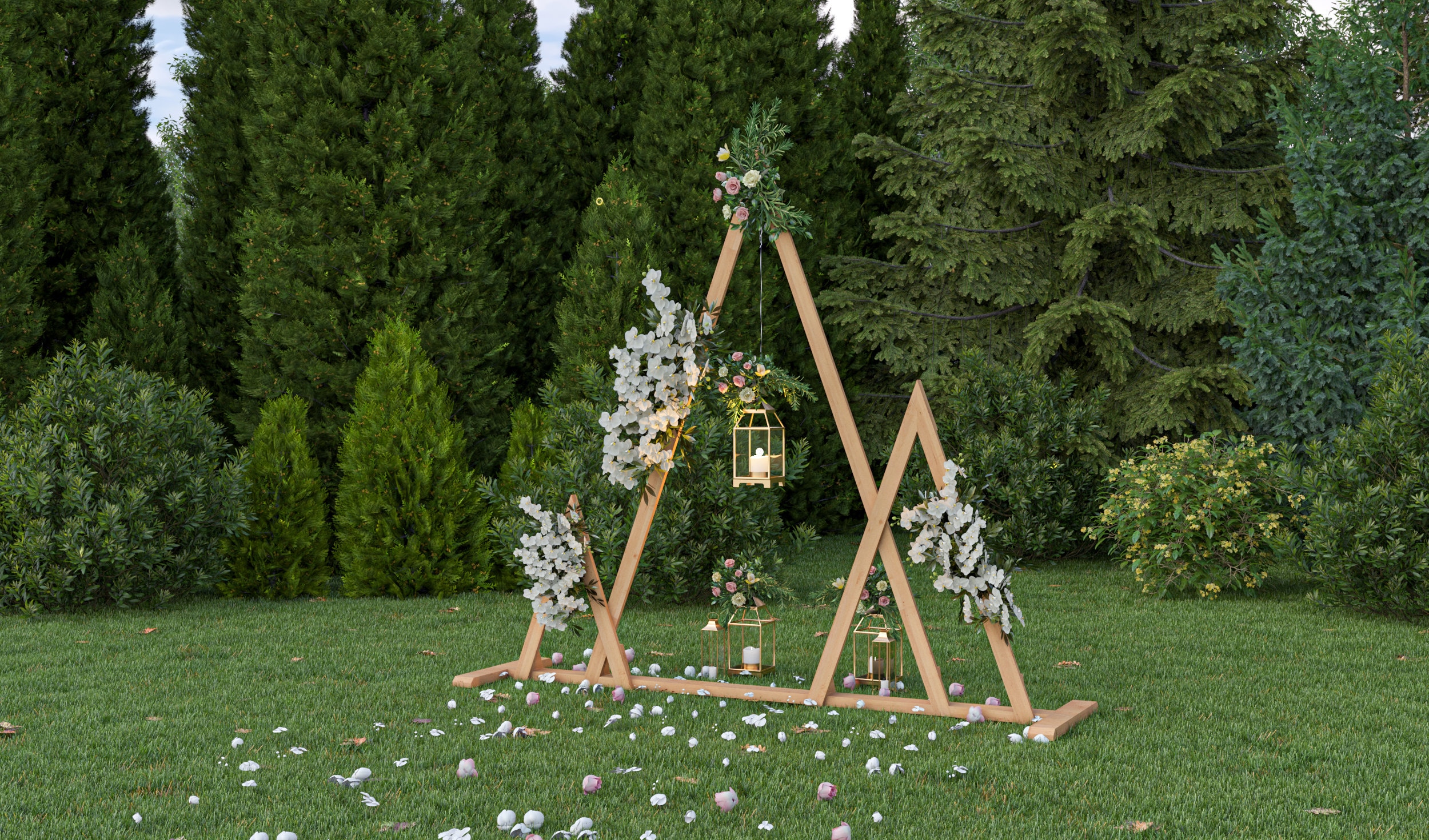 DIY Triple Triangle Frame Wedding Arch Plans (PDF Instructions) - Etsy