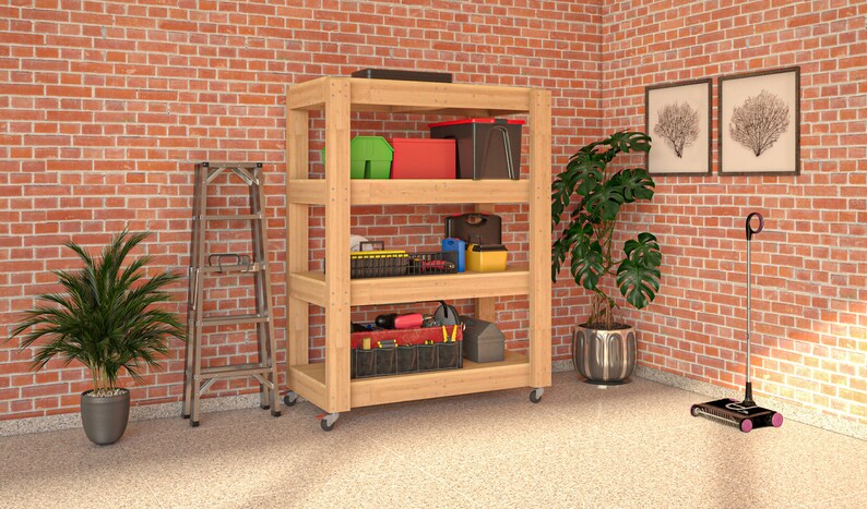 2x4 Movable Garage Shelves Plans PDF - Etsy