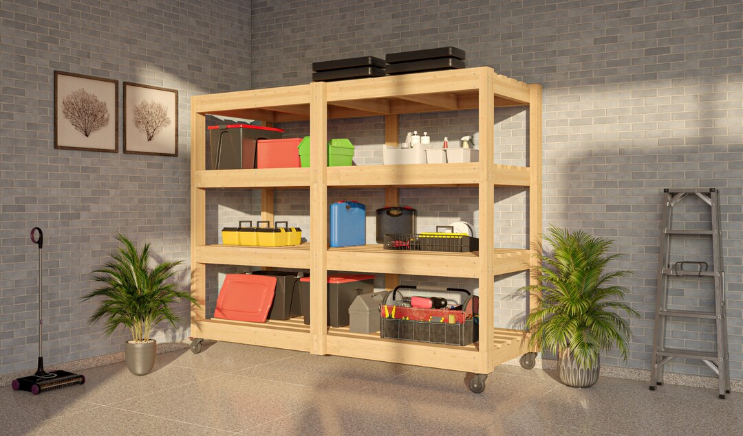 3x8 Movable Garage Shelves Plans (PDF) - Etsy