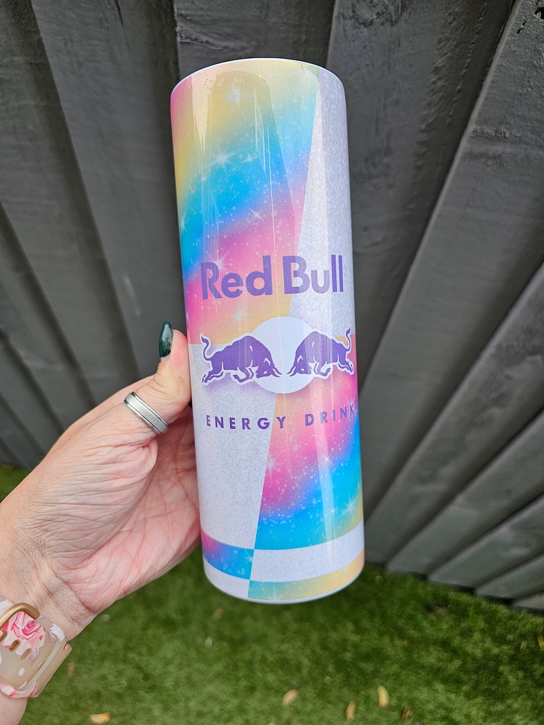 Rainbow Energy Bull 20oz Tumbler Cup Christmas Gifts Energy Drink ...