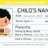 Editable Child ID Card Canva Template, Custom Kid ID Card, Printable ...