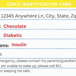 Editable Child ID Card Canva Template: Custom Photo Badge (digital File ...