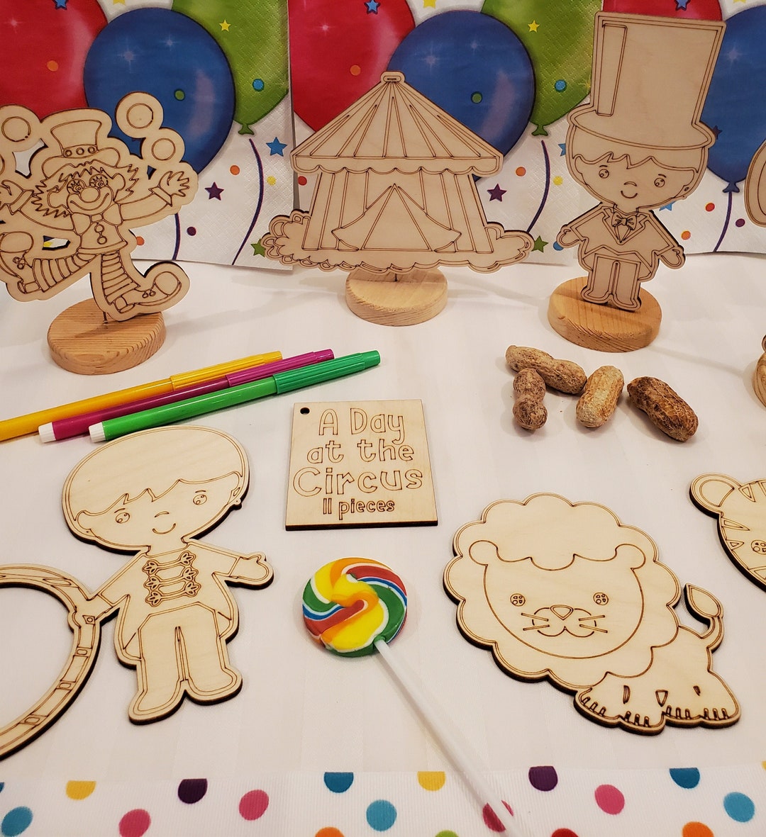 Circus Color-a-story: DIY Craft Kit for Kids (digital Download) - Etsy