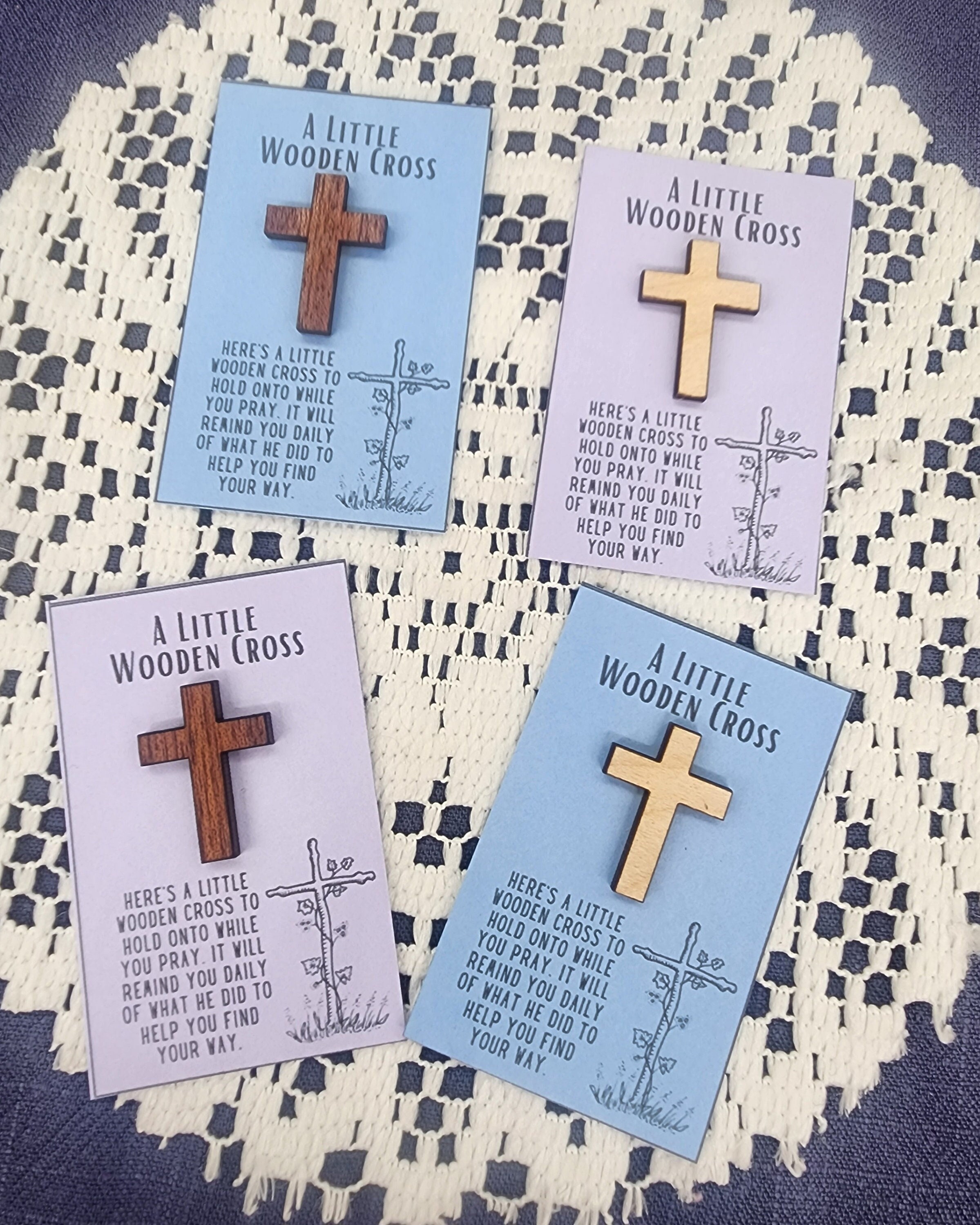 Pocket Wooden Cross: Child Keepsake, Comfort Gift - Etsy