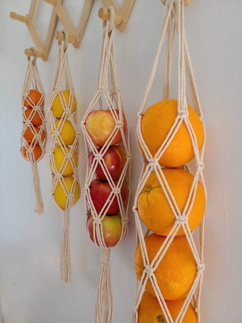 Macrame Fruit Bags Macrame Fruit and Vegetable Bag Hanging | Etsy