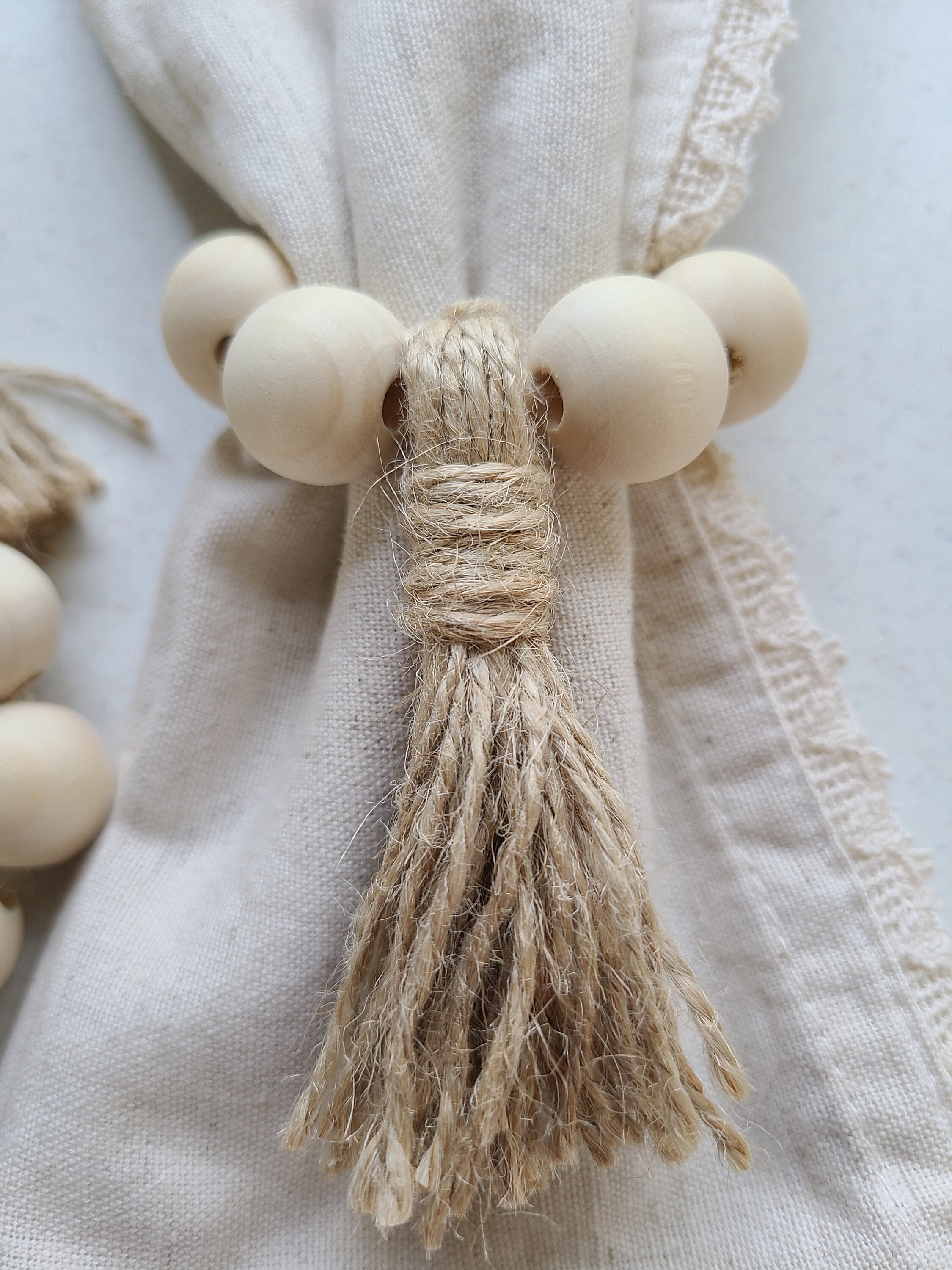 Wood Bead Napkin Rings Farmhouse Napkin Rings Table Decor - Etsy