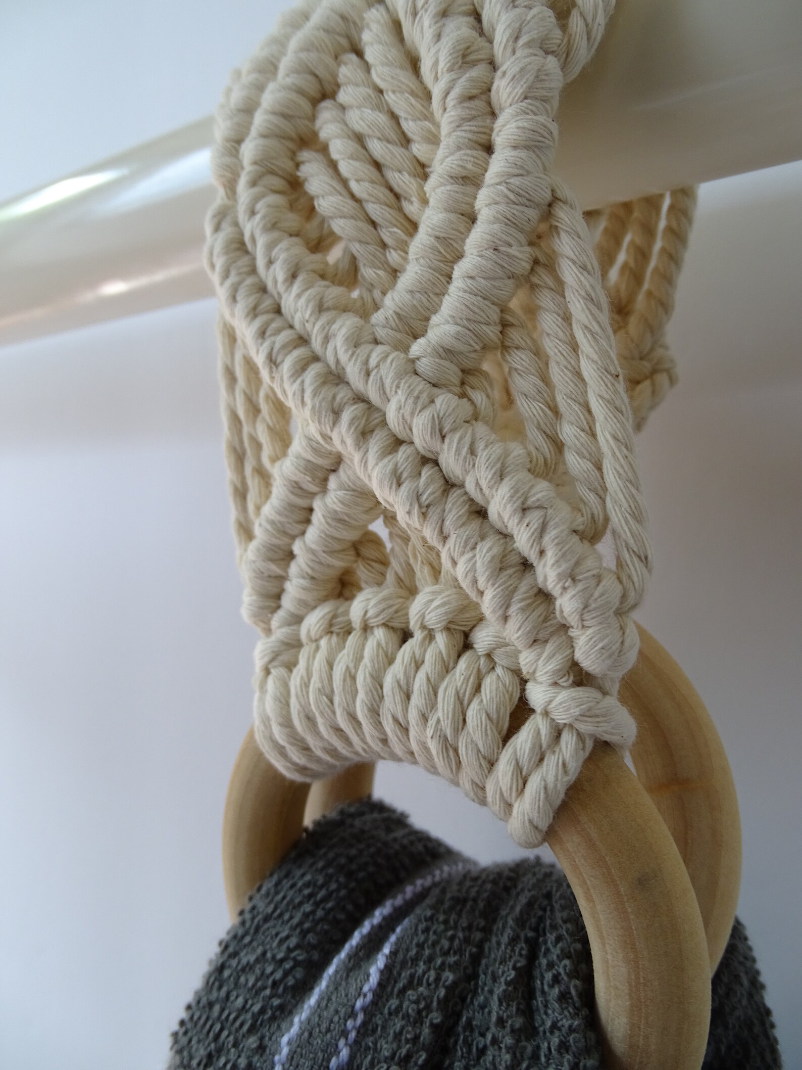 Macrame Kitchen Towel Hanger Macrame Kitchen Hanger Macrame Towel ...