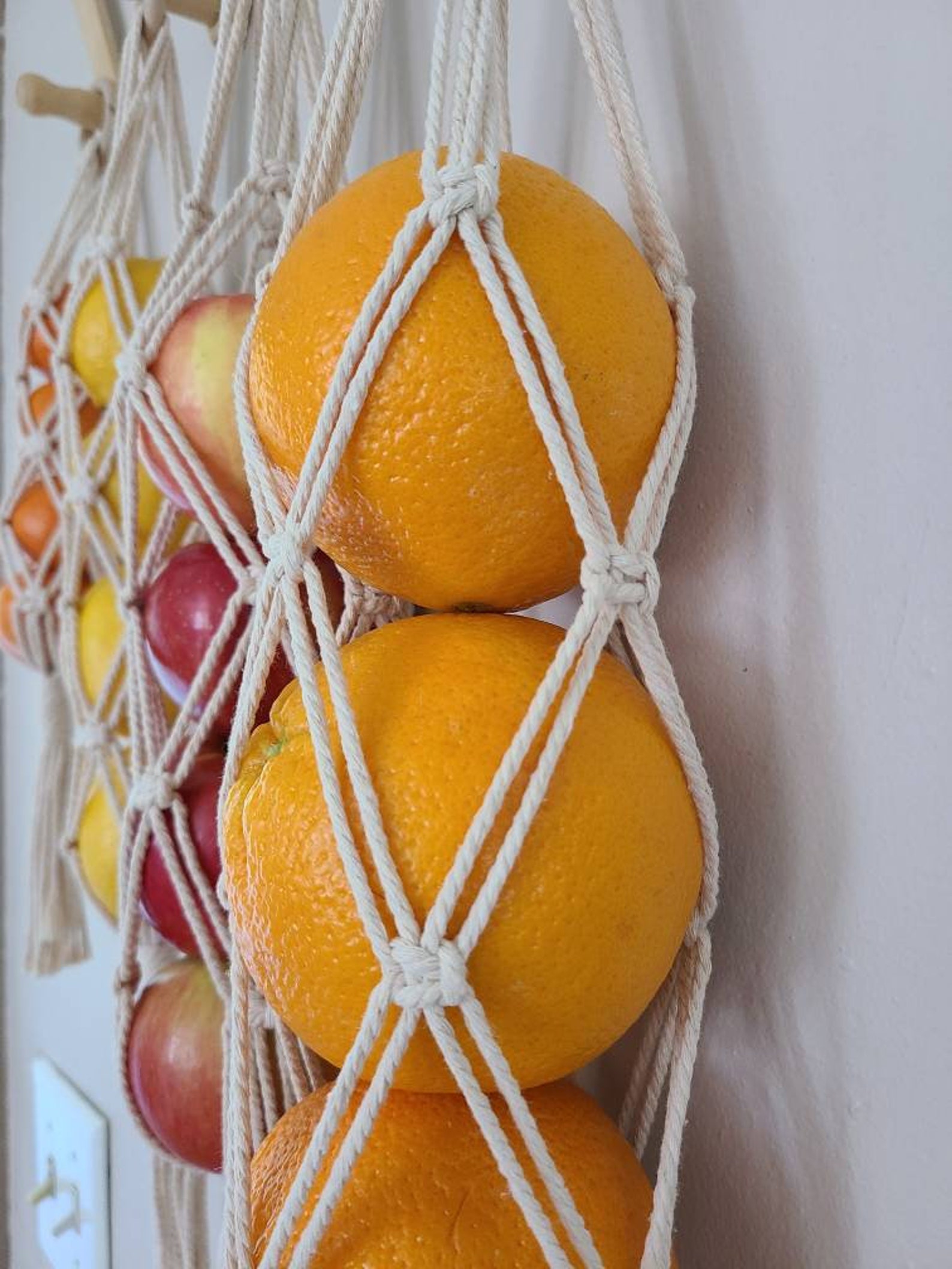 Macrame Fruit Bags Macrame Fruit and Vegetable Bag Hanging | Etsy