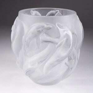 Massive Lalique Dolphins Crystal Vase - Etsy