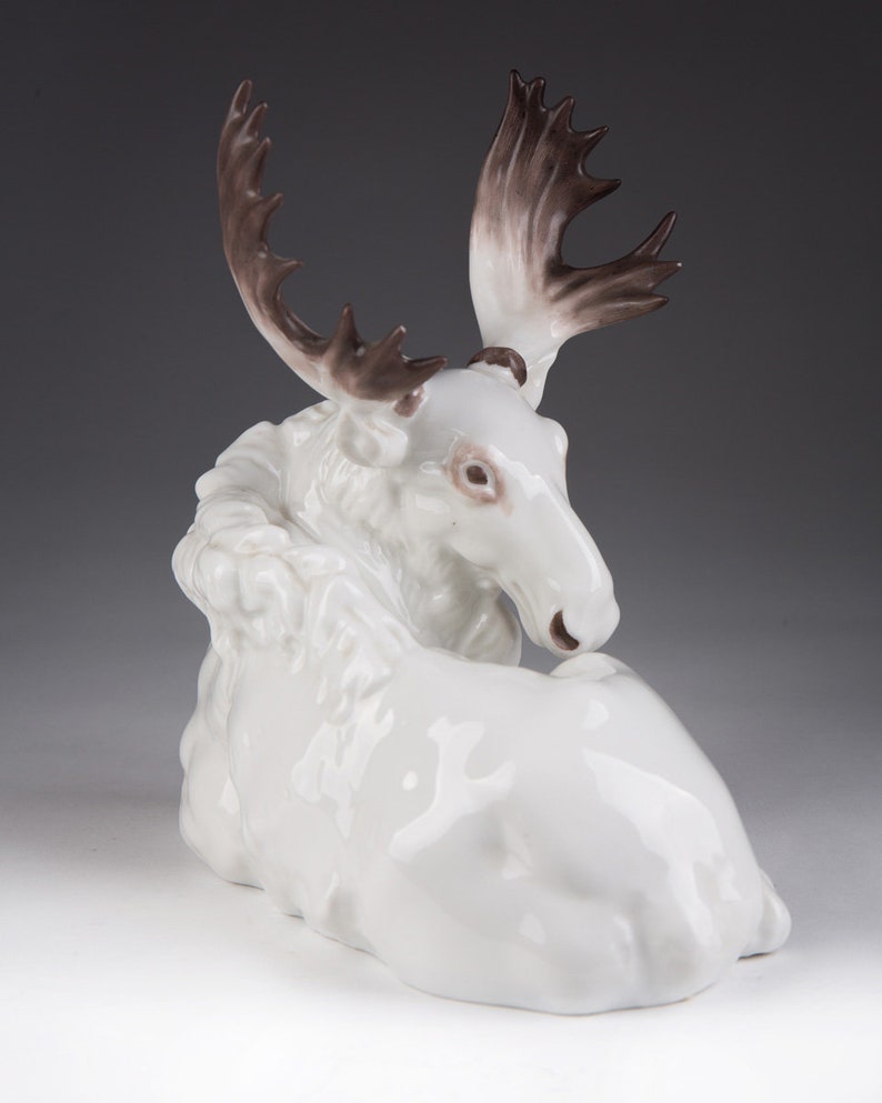 Antique Stunning Porcelain Moose Figurine Hutschenreuther - Etsy