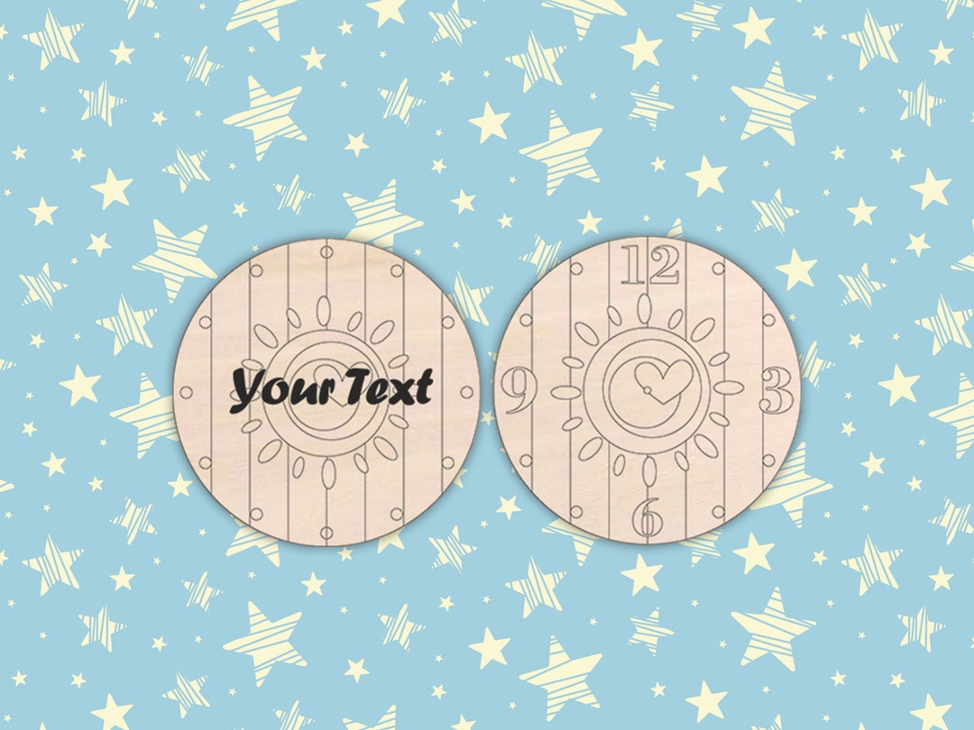 Sun, Clock, Sun Clock, Wall Clock, Kids Room Decoration, Wooden Clock ...