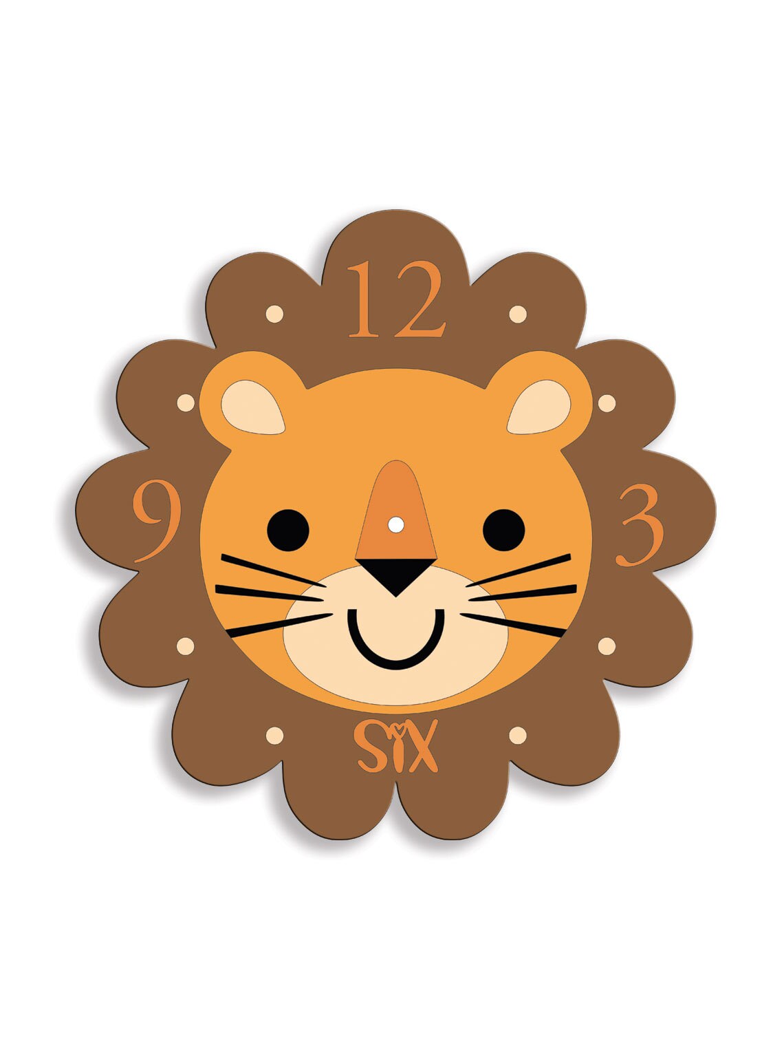 Lion clock Wall Clock Kids Dxf Plan Cdr File Home Decor | Etsy