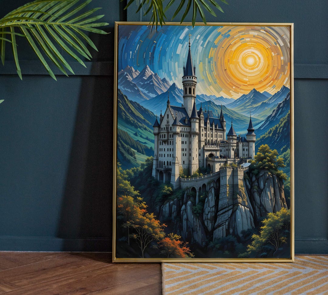 Neuschwanstein Castle, Bavaria Travel Poster – Digital Download Oil ...