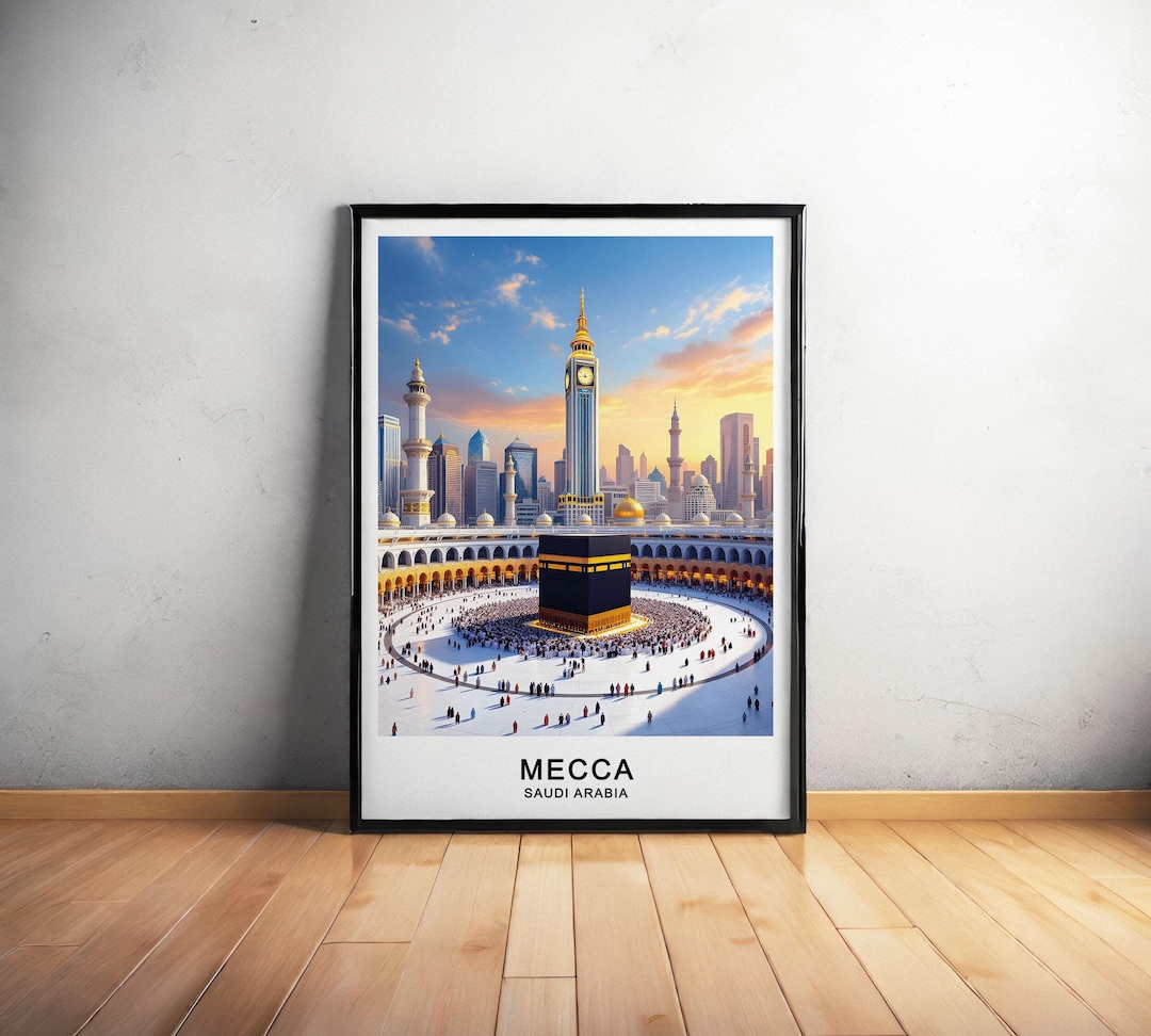 Makkah Kaaba Travel Poster - Digital Download Sacred Cityscape ...