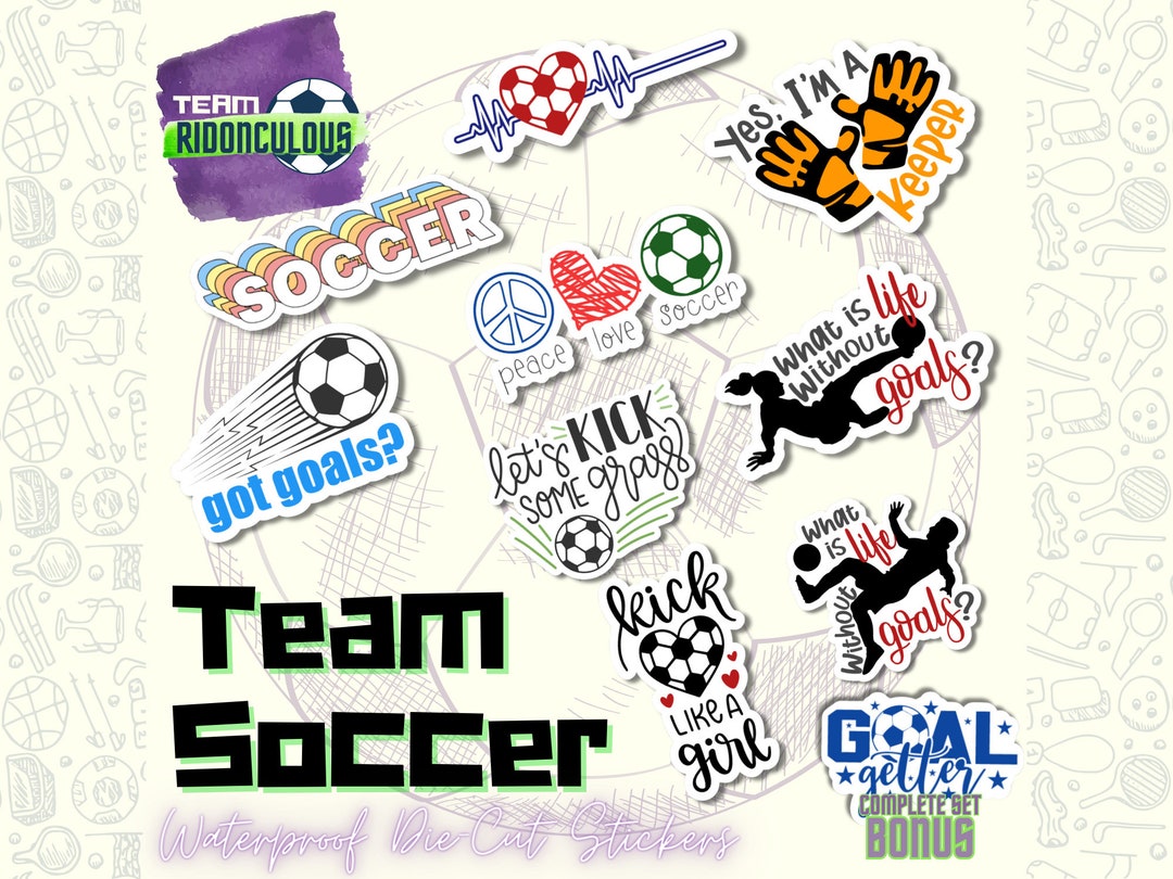 Team Soccer Waterproof Die-cut Stickers - Etsy
