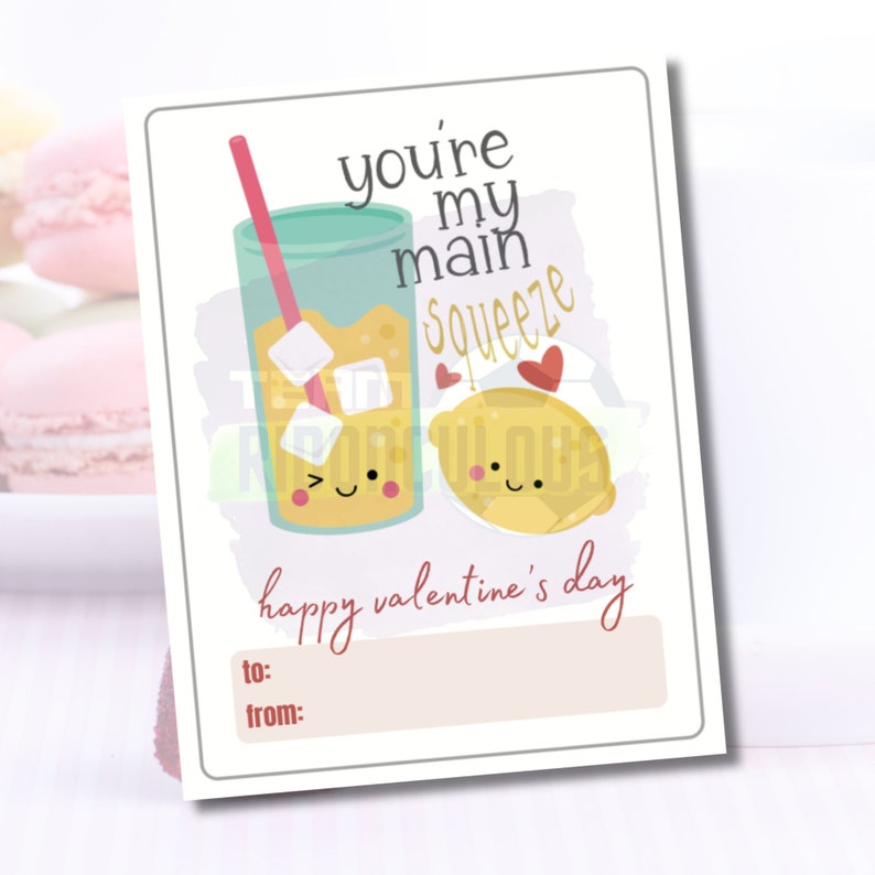 Printable PDF Valentine's Day Cards Cute Food Couples team Sweet - Etsy