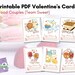 Printable PDF Valentine's Day Cards Cute Food Couples team Sweet - Etsy