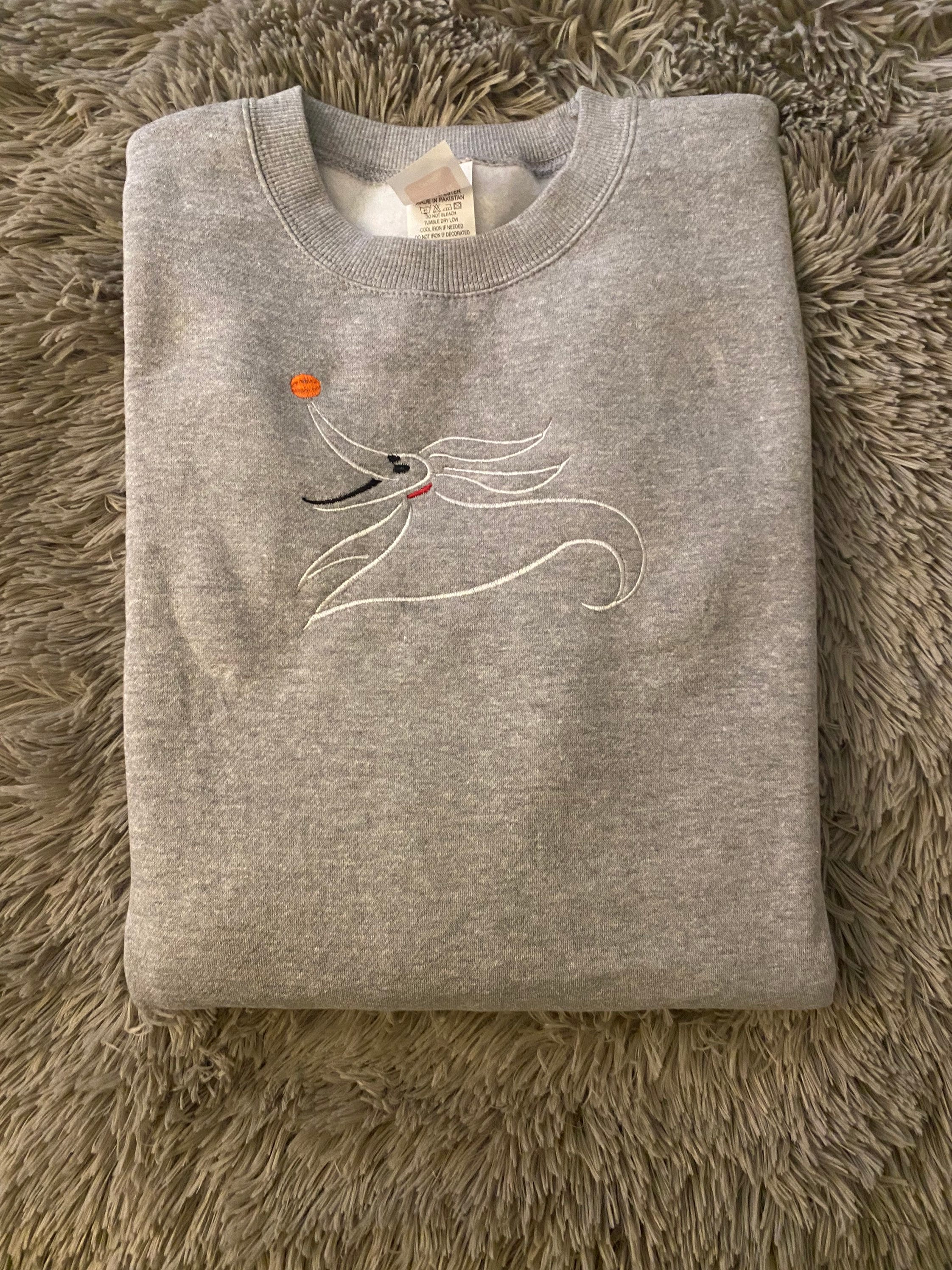 Zero Embroidered Sweatshirt, Skellington Shirt
