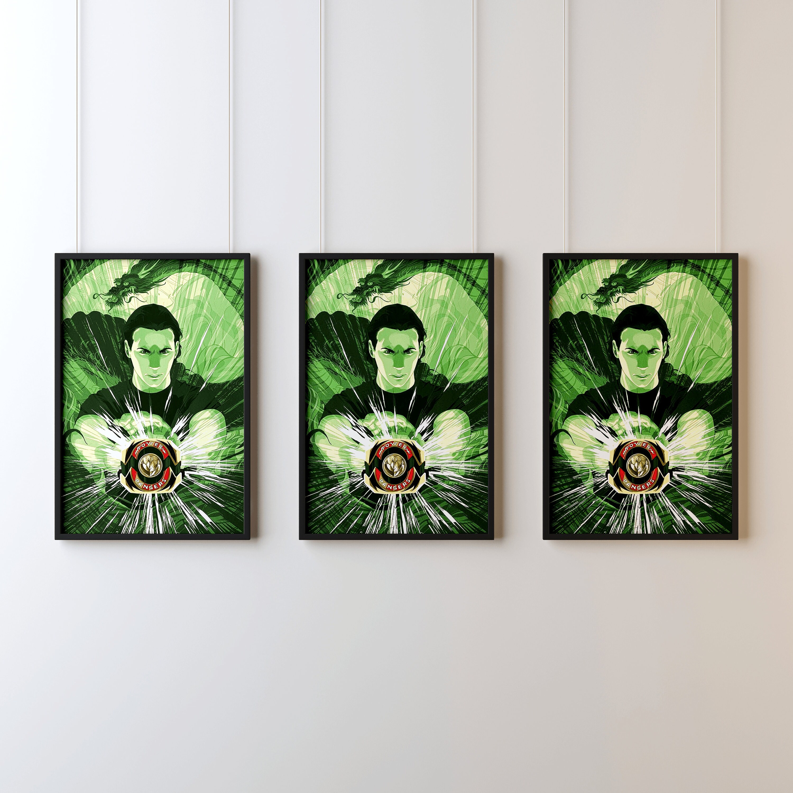 Green Power Ranger Art Poster - Etsy