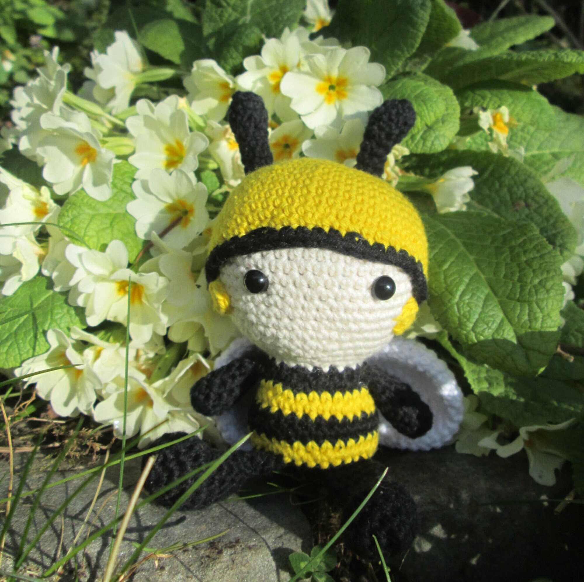 Pretty Little Bee Plush Toy, Handmade Crochet Amigurumi Bumblebee, Birth Gift Idea, Child's Room ...