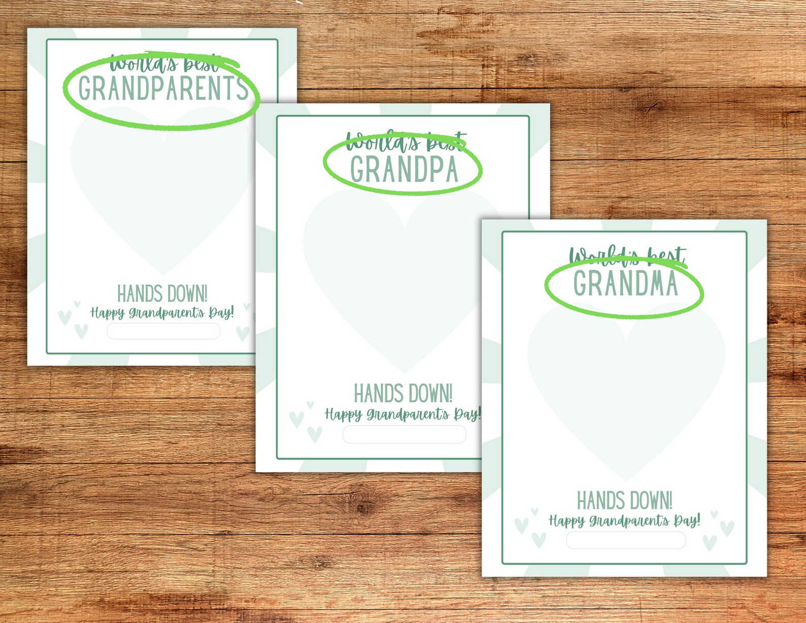 World's Best Grandparent Handprint Craft Card From Child - Etsy