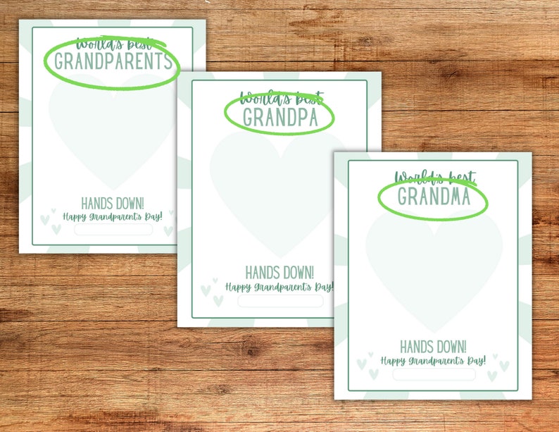 World's Best Grandparent Handprint Craft Card From Child, Toddler, Baby ...