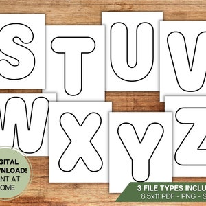 Alphabet Curved Letters Uppercase L Homeschool L Letter Decor L Rounded ...