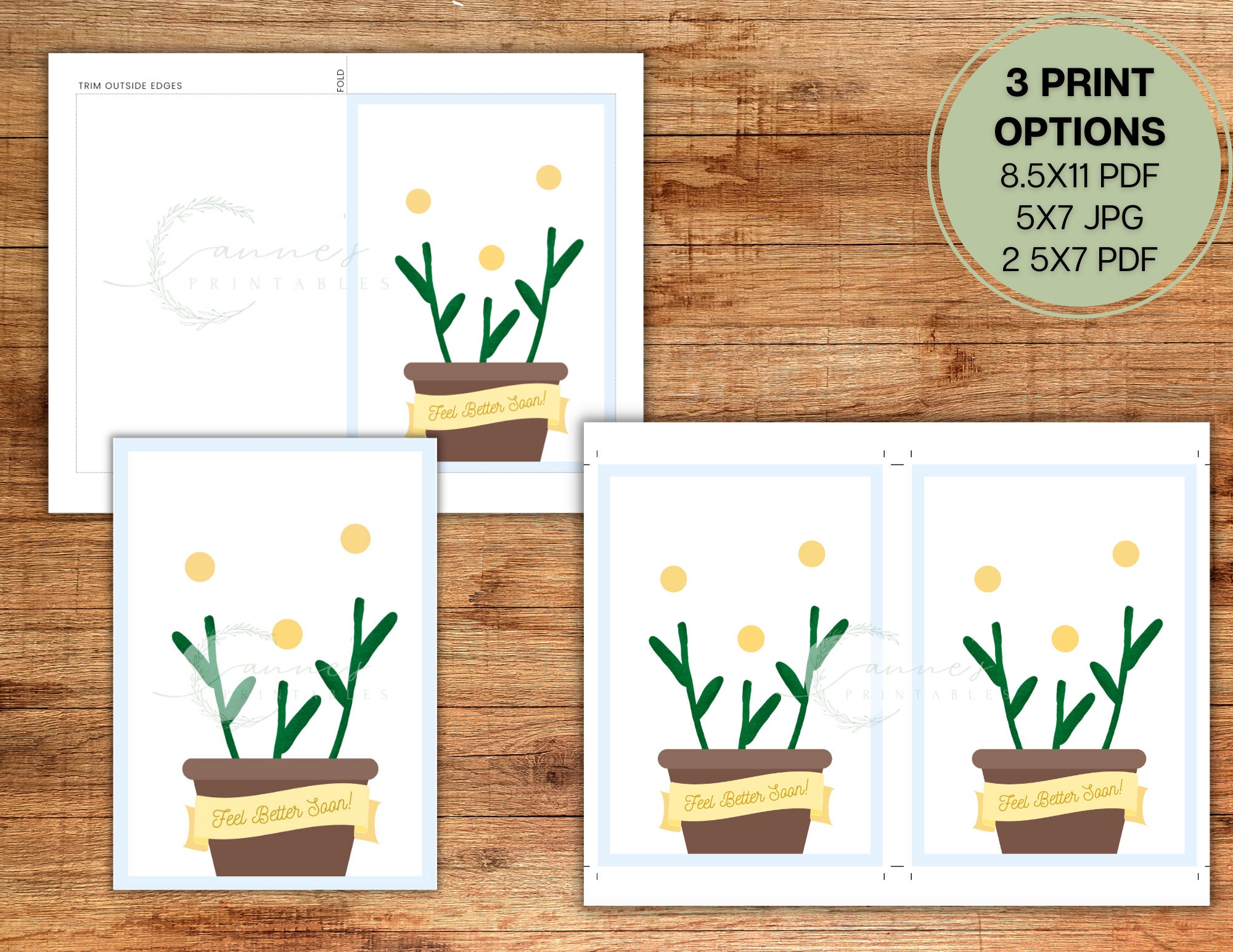 Get Well Soon Fingerprint Card L Kid, Toddler, Child L Craft L Feel ...