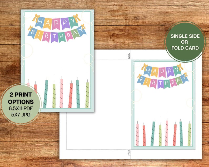 Happy Birthday Candle Fingerprint Card L Kid, Toddler, Child ...