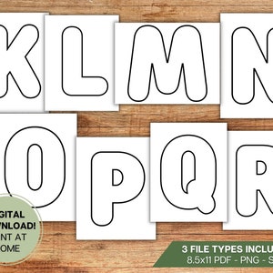 Alphabet Curved Letters Uppercase L Homeschool L Letter Decor L Rounded ...