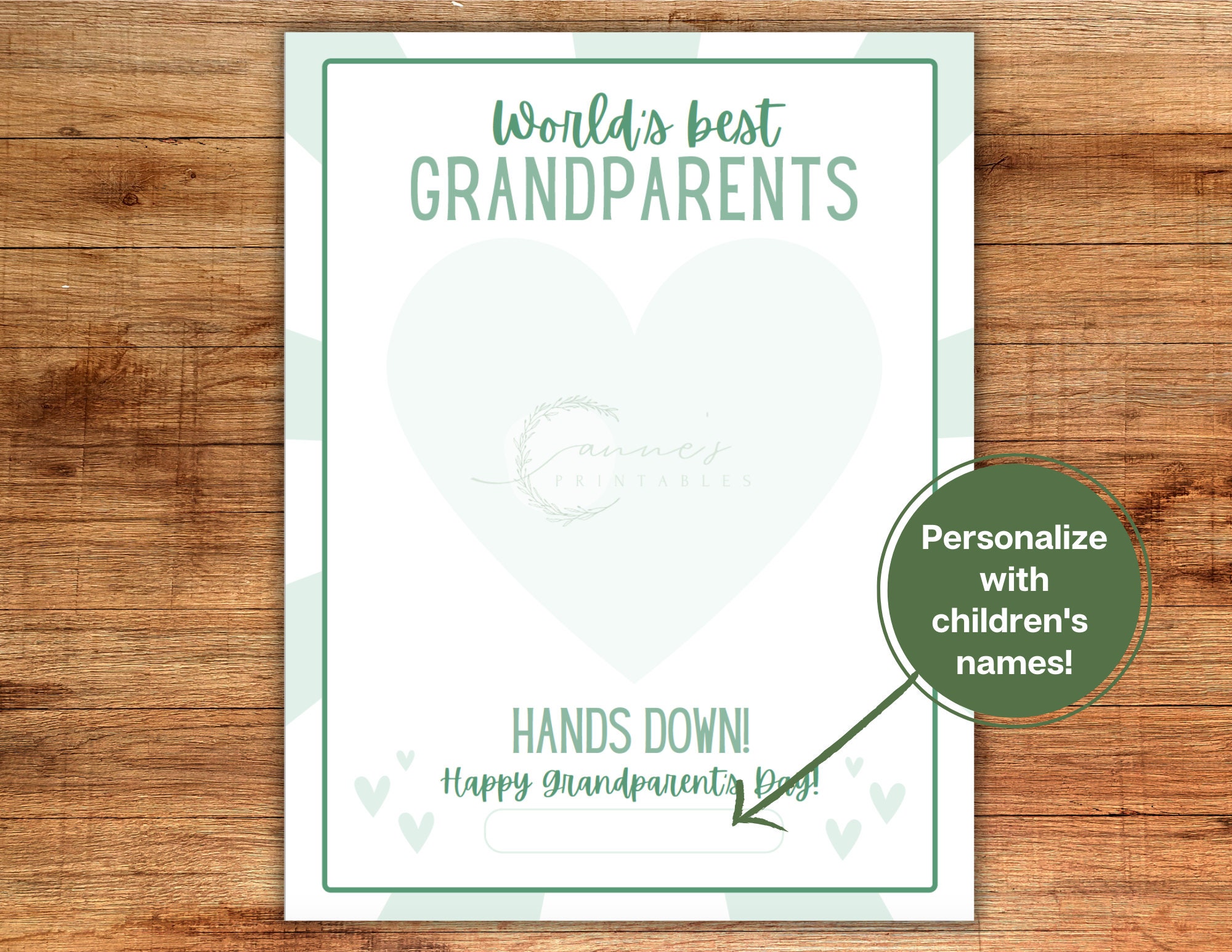 World's Best Grandparent Handprint Craft Card From Child - Etsy