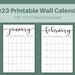 Printable 2023 Monthly Calendar Digital Portrait Calendar - Etsy