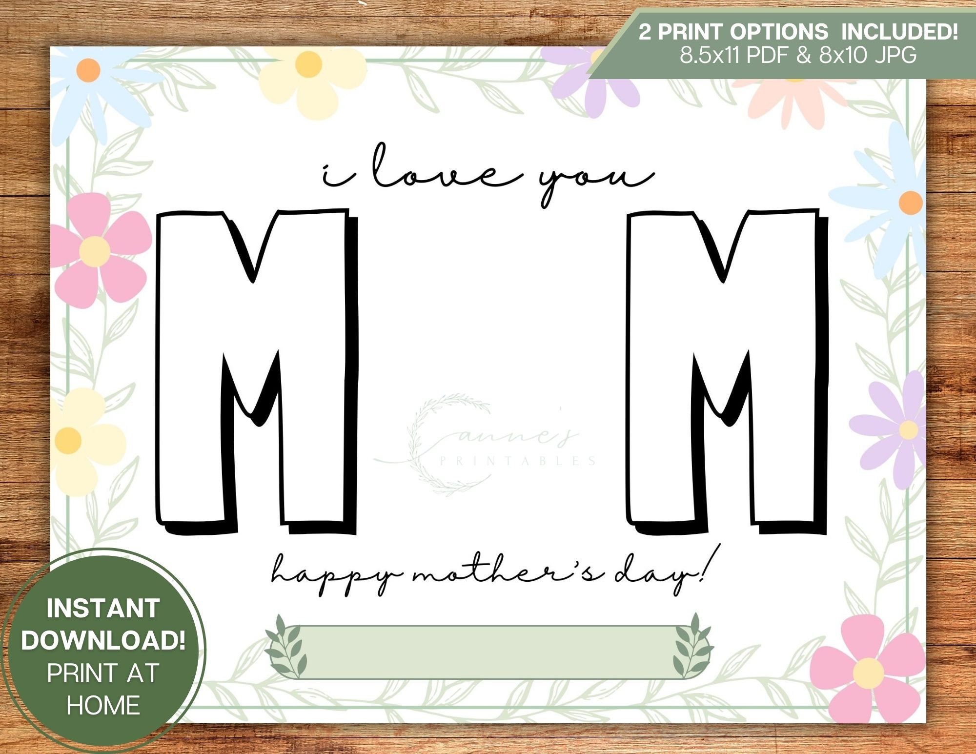 Love Mom Mother's Day Handprint Craft Card L Child, Toddler, Baby L ...