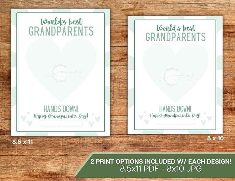 World's Best Grandparent Handprint Craft Card From Child - Etsy