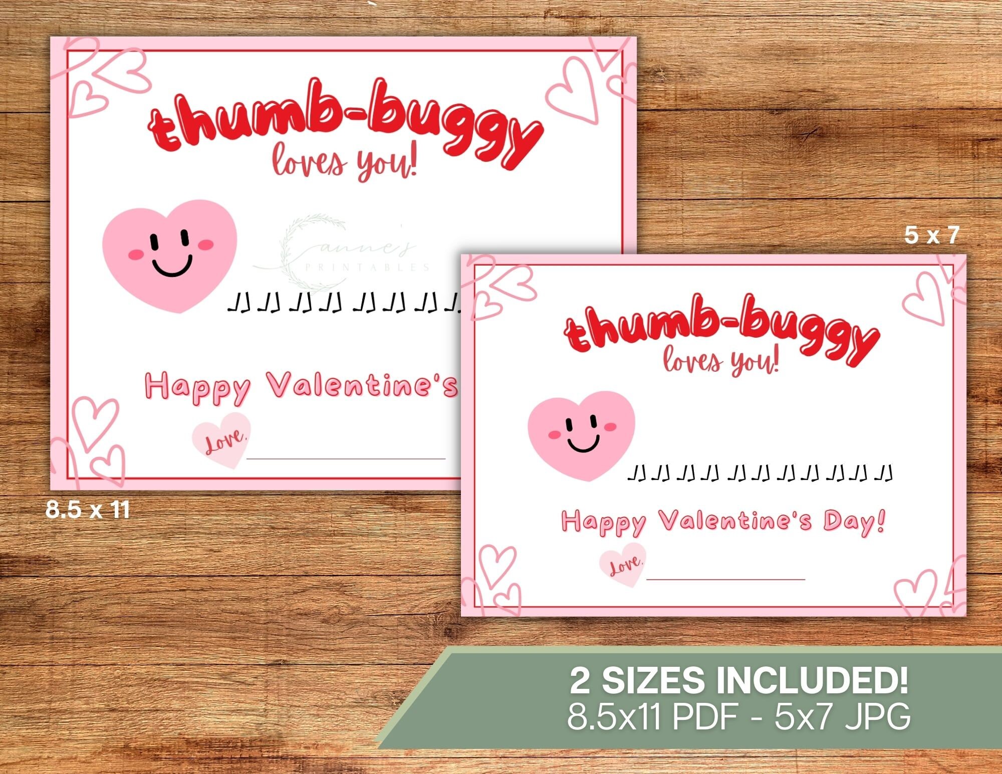 Valentine's Day Thumbprint Craft Card L Child, Toddler, Handprint ...