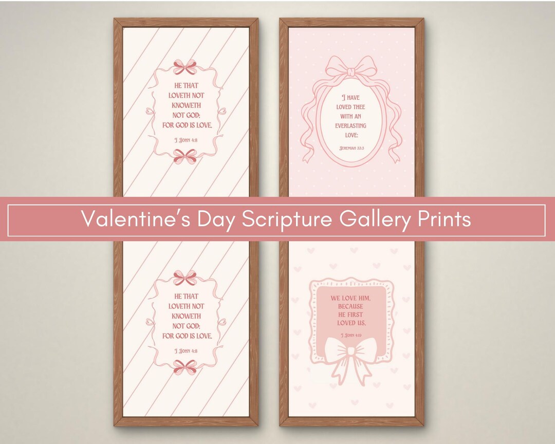 Vintage Valentine's Day Scripture Romantic Home Decor L Printable ...