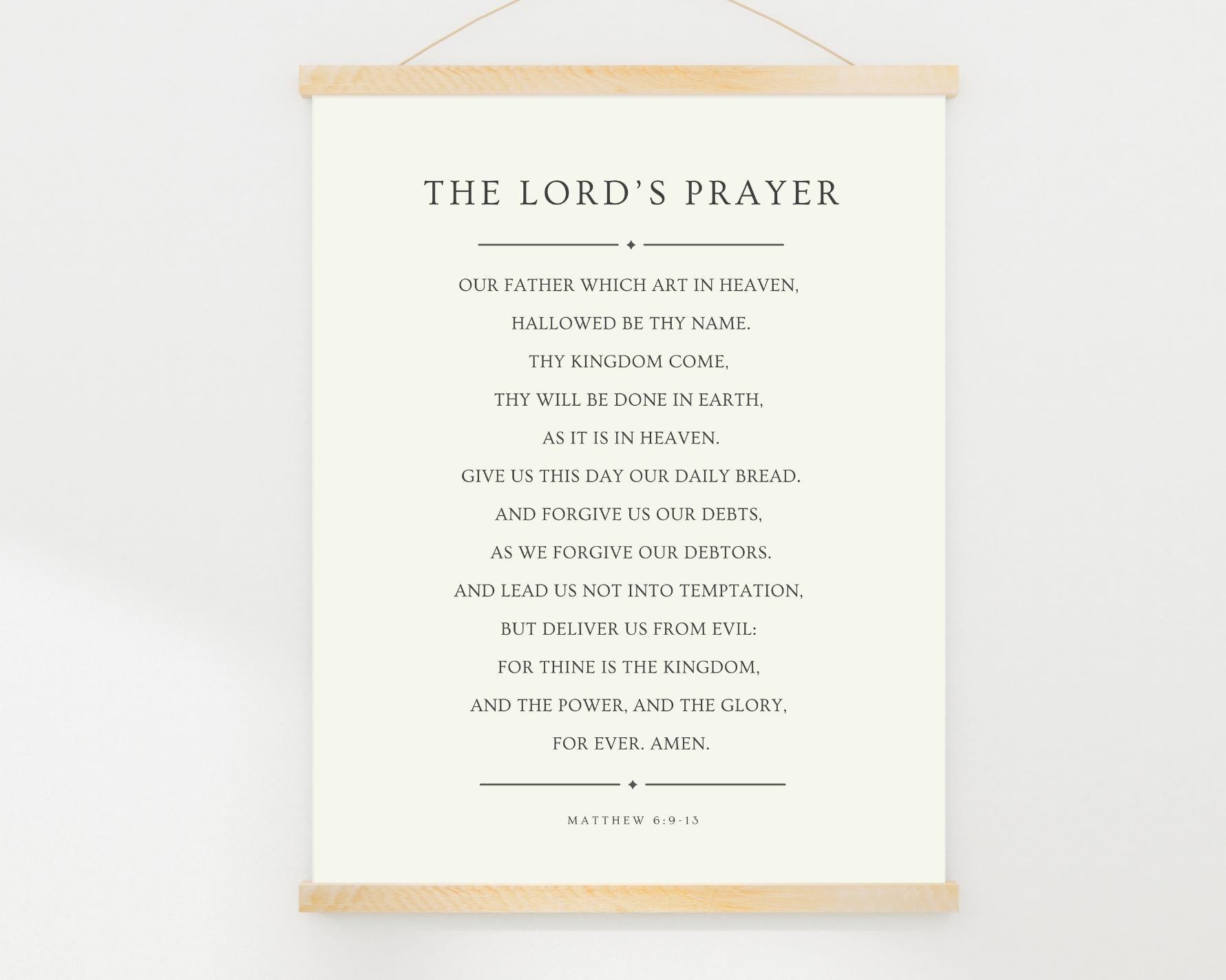 The Lord's Prayer L Christian Printable Scripture Poster Church Home ...