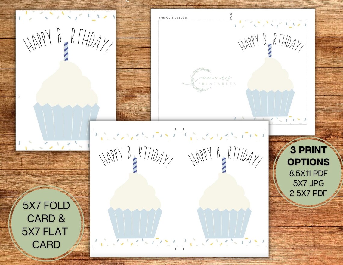 Happy Birthday Cupcake Fingerprint Card L Kid, Toddler, Child L Craft L ...
