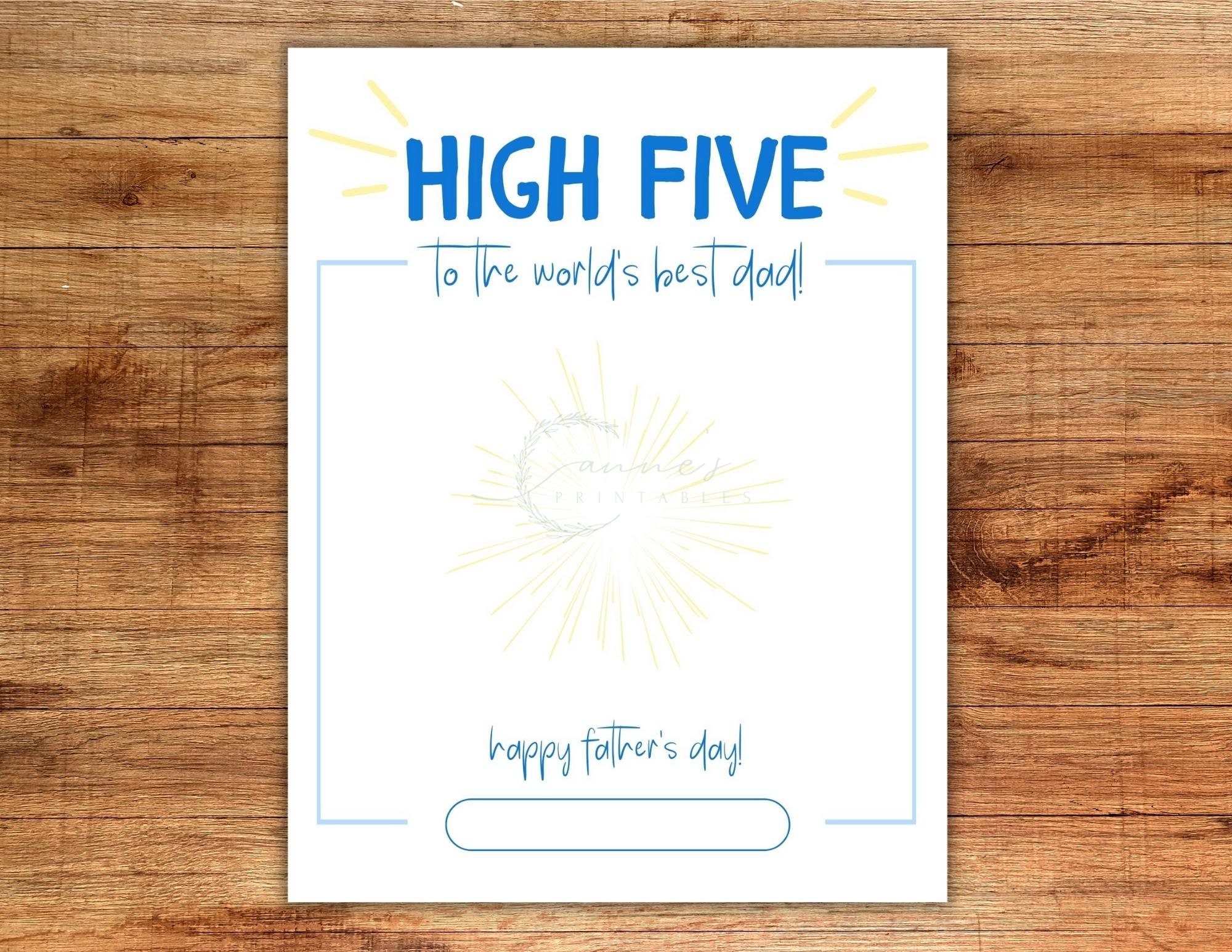 High Five Happy Father's Day Card L Baby Toddler Child - Etsy