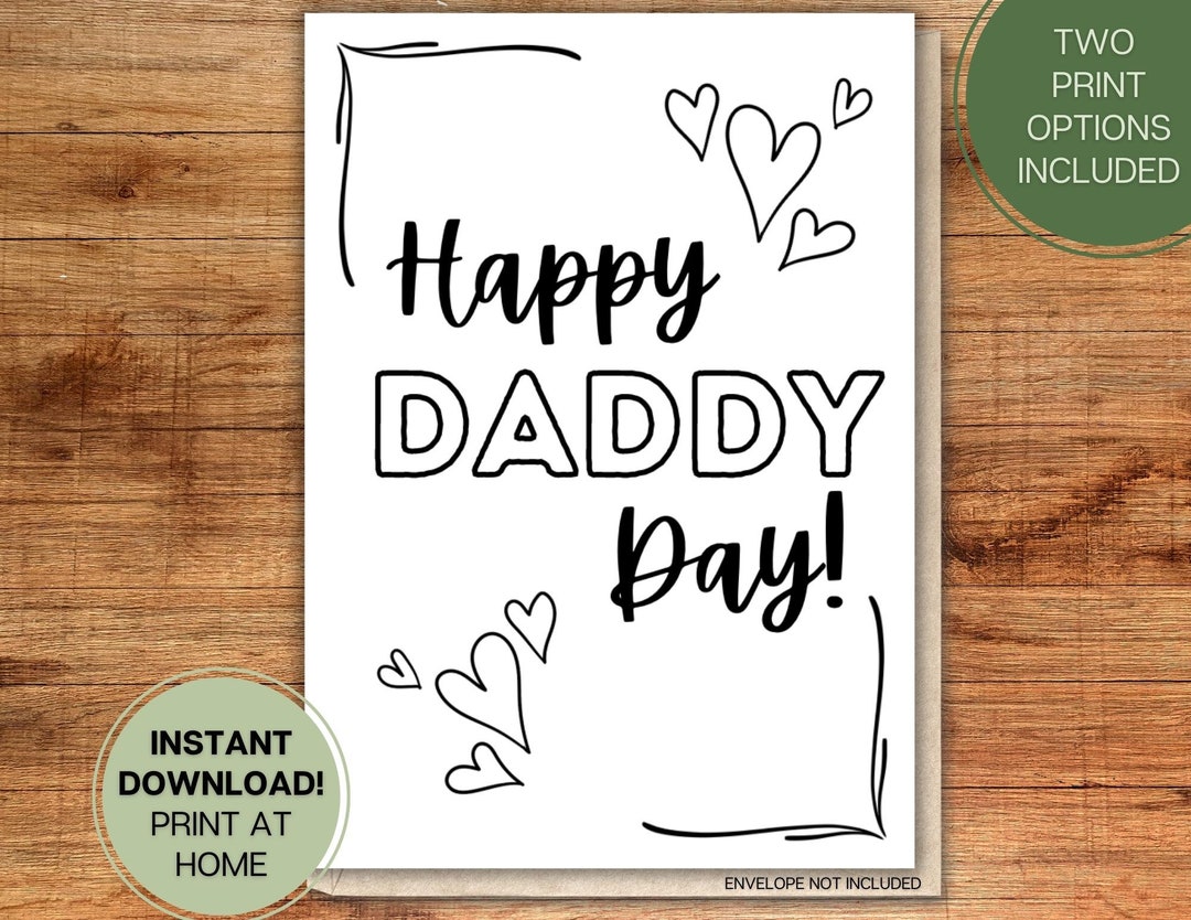 Happy Daddy Day Card L Father's Day, Dad Birthday, Just Because L Kid ...