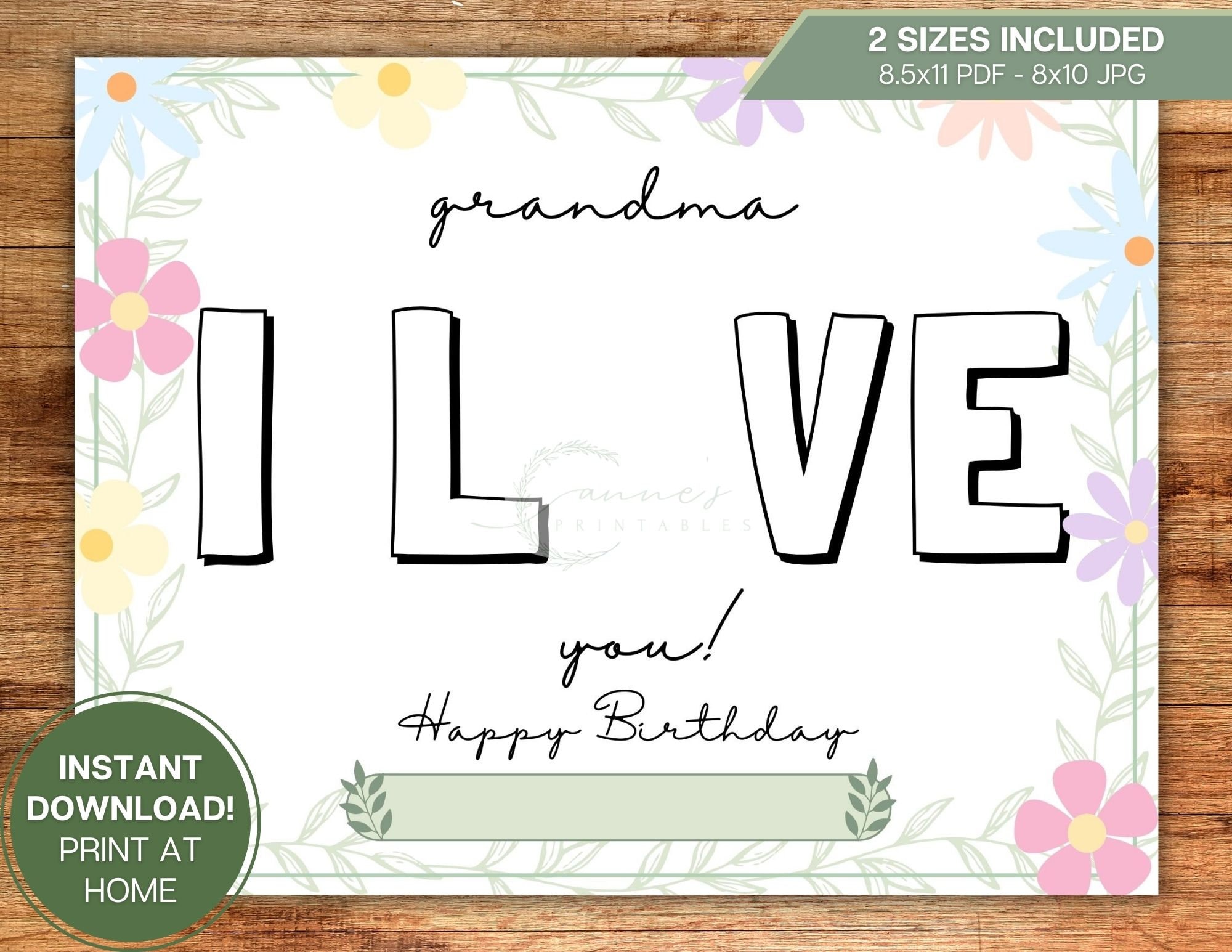 Grandma Happy Birthday Love Handprint Craft Card L Child, Toddler, Baby ...