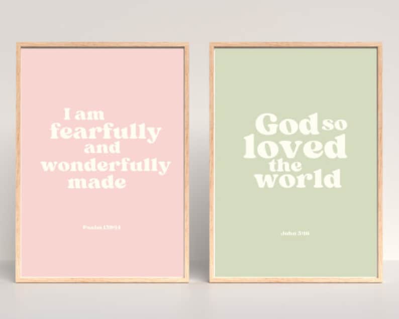 Bible Verse Boho Decor L Christian Printable Scripture Poster Set ...