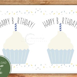 Happy Birthday Cupcake Fingerprint Card L Kid, Toddler, Child L Craft L ...