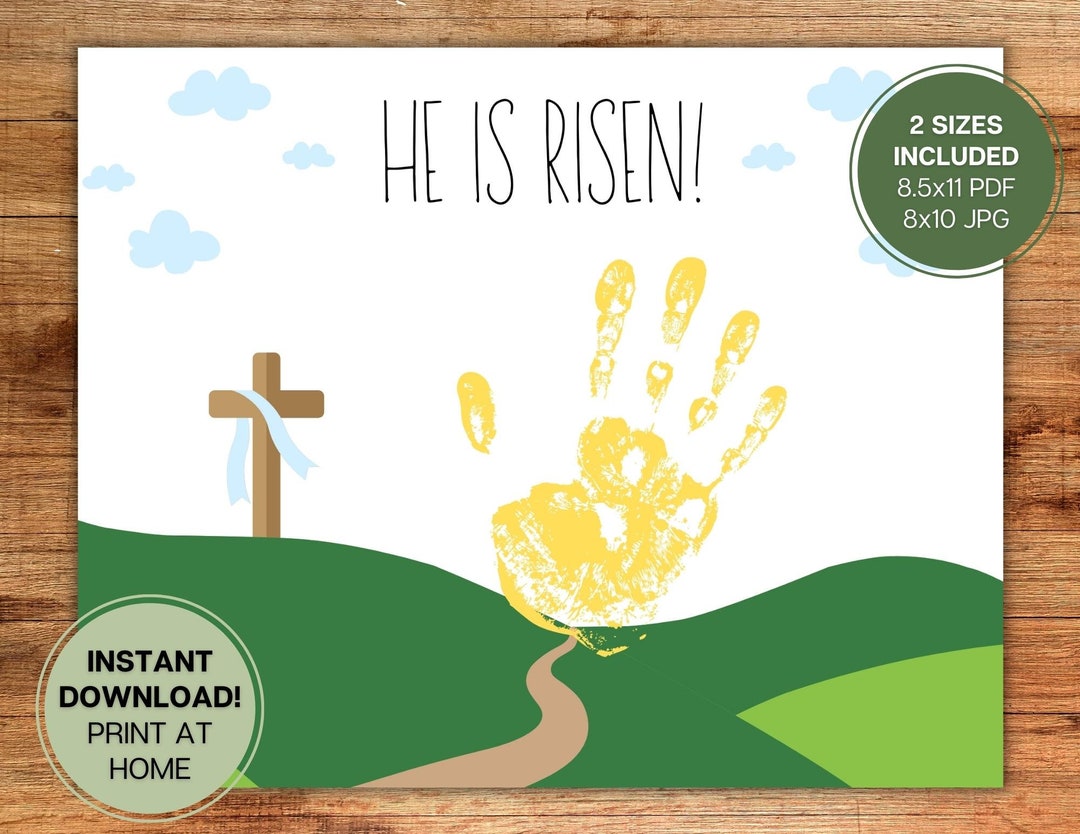 He is Risen Easter Art L Sunday School, Child, Baby, Toddler, Kid ...