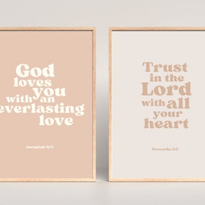 Bible Verse Boho Decor L Christian Printable Scripture Poster Set ...